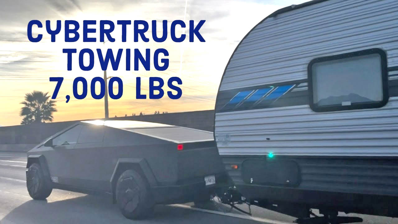 Cybertruck towing 7,000 lb travel trailer | Tesla Cybertruck Forum ...