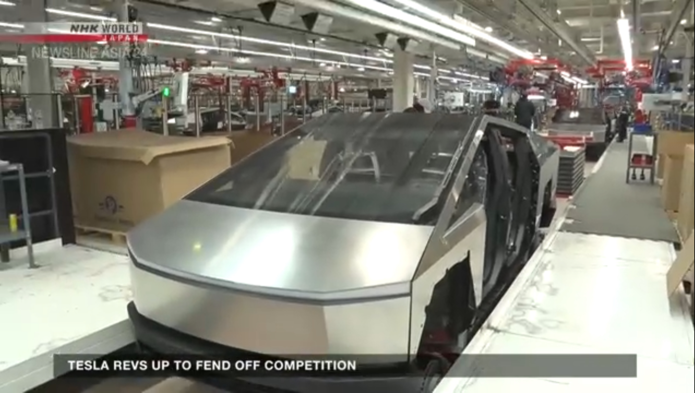 Exclusive Cybertruck production line video footage + Franz (by NHK ...