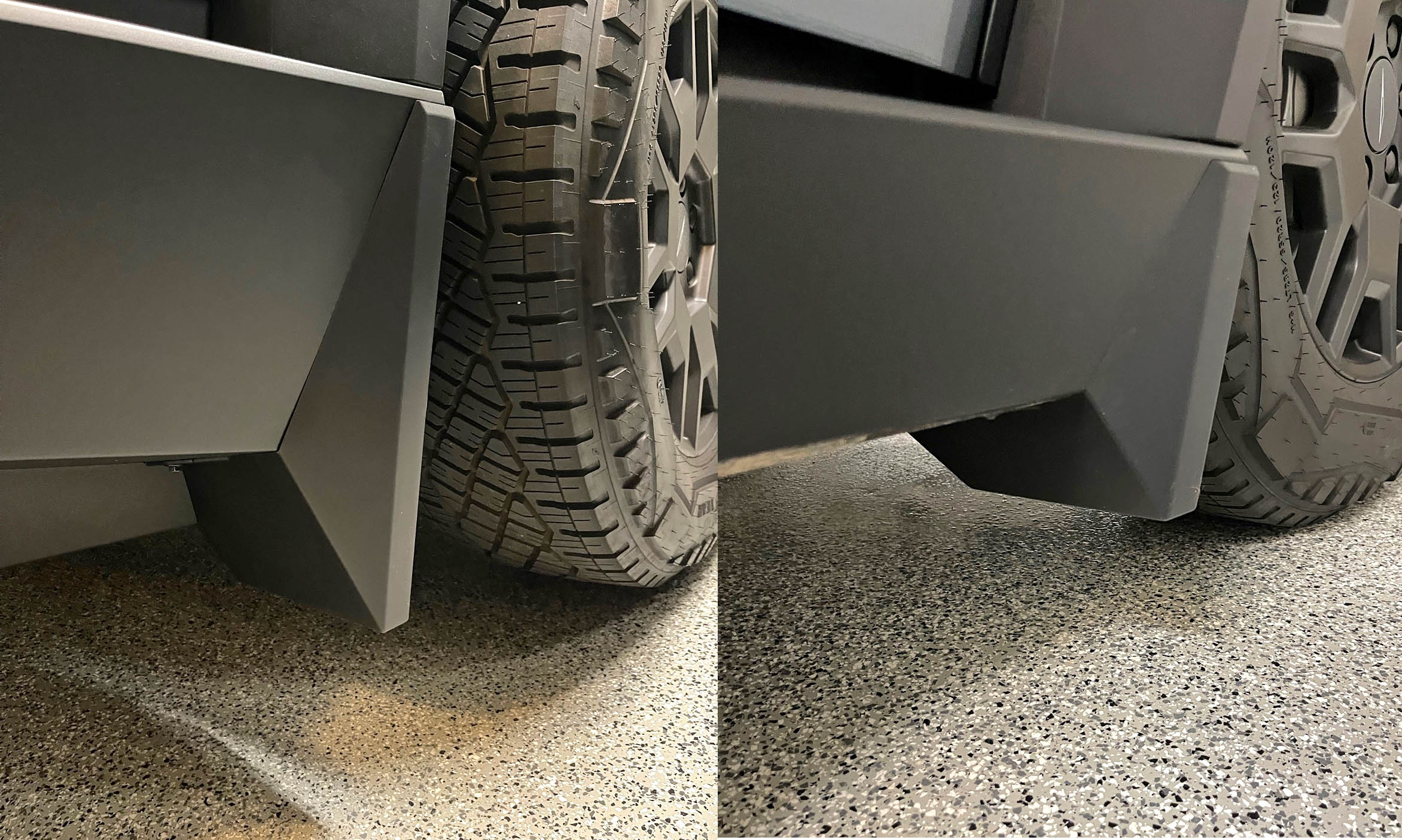 Mud Flaps Installed on Cybertruck - First Photos | Tesla Cybertruck ...