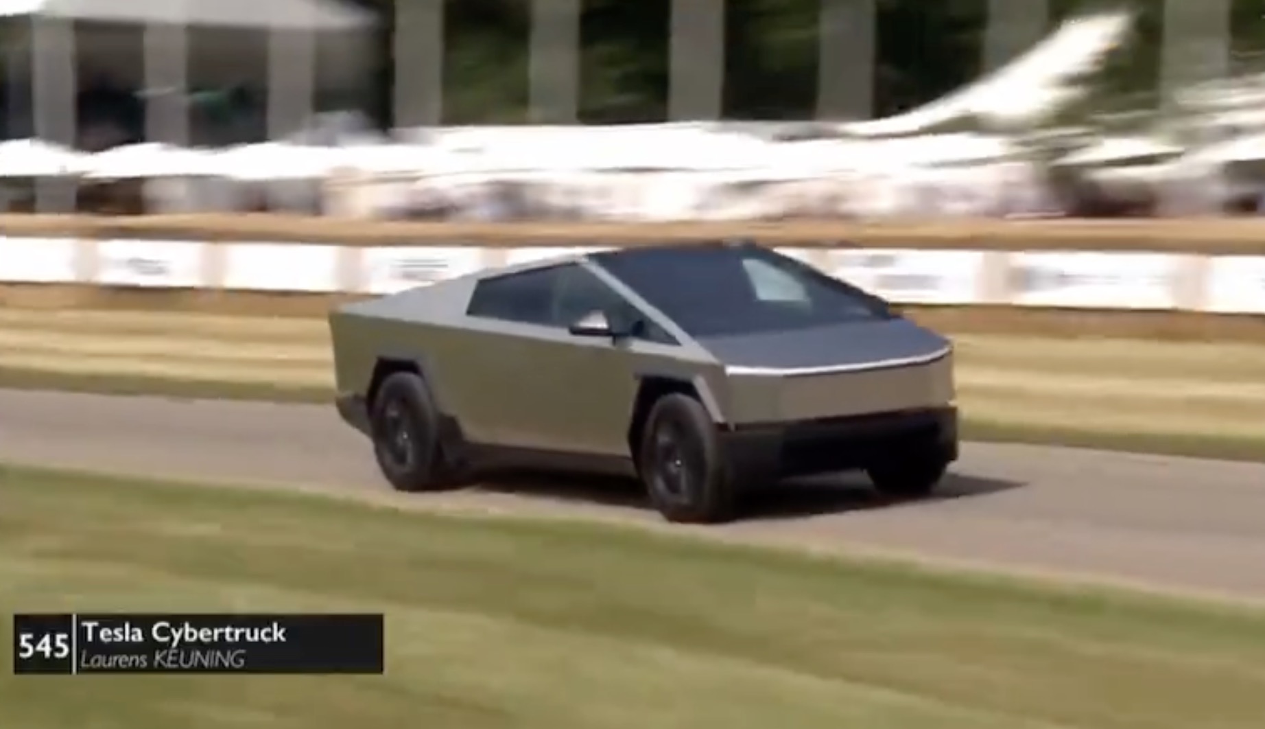 Video: Cybertruck runs The Hillclimb at Goodwood Festival of Speed ...