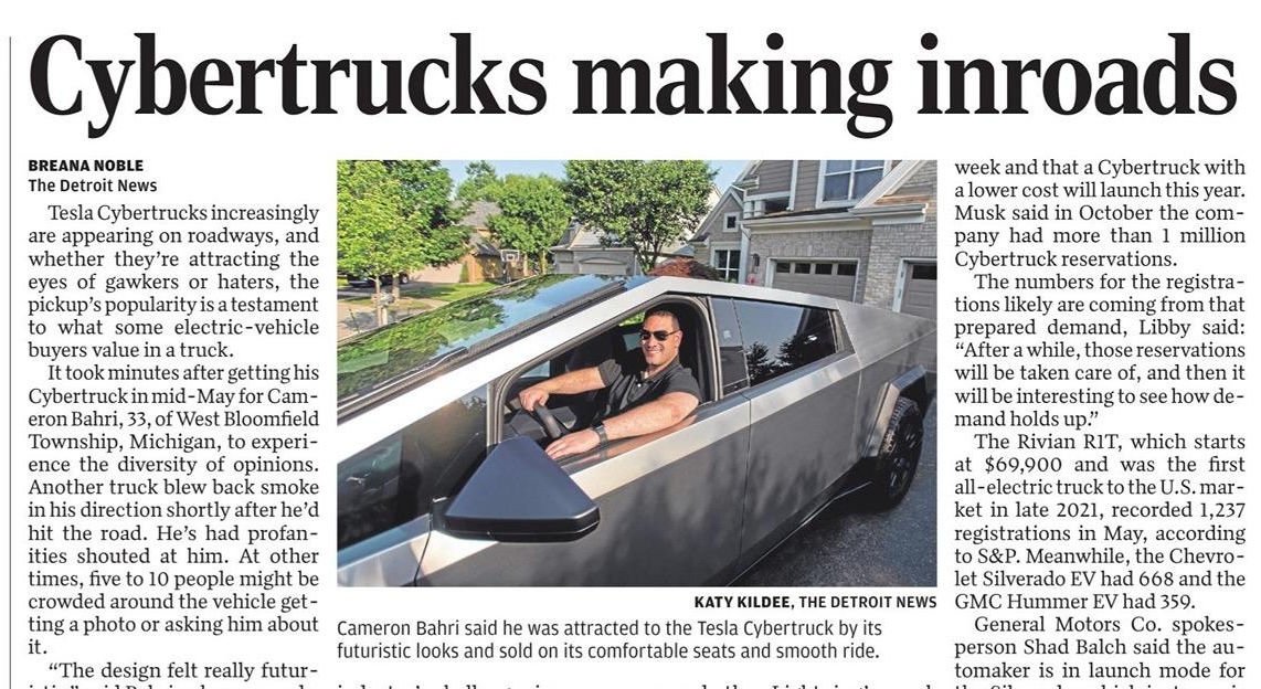 Great article: Cybertrucks Making Inroads | Tesla Cybertruck Forum ...