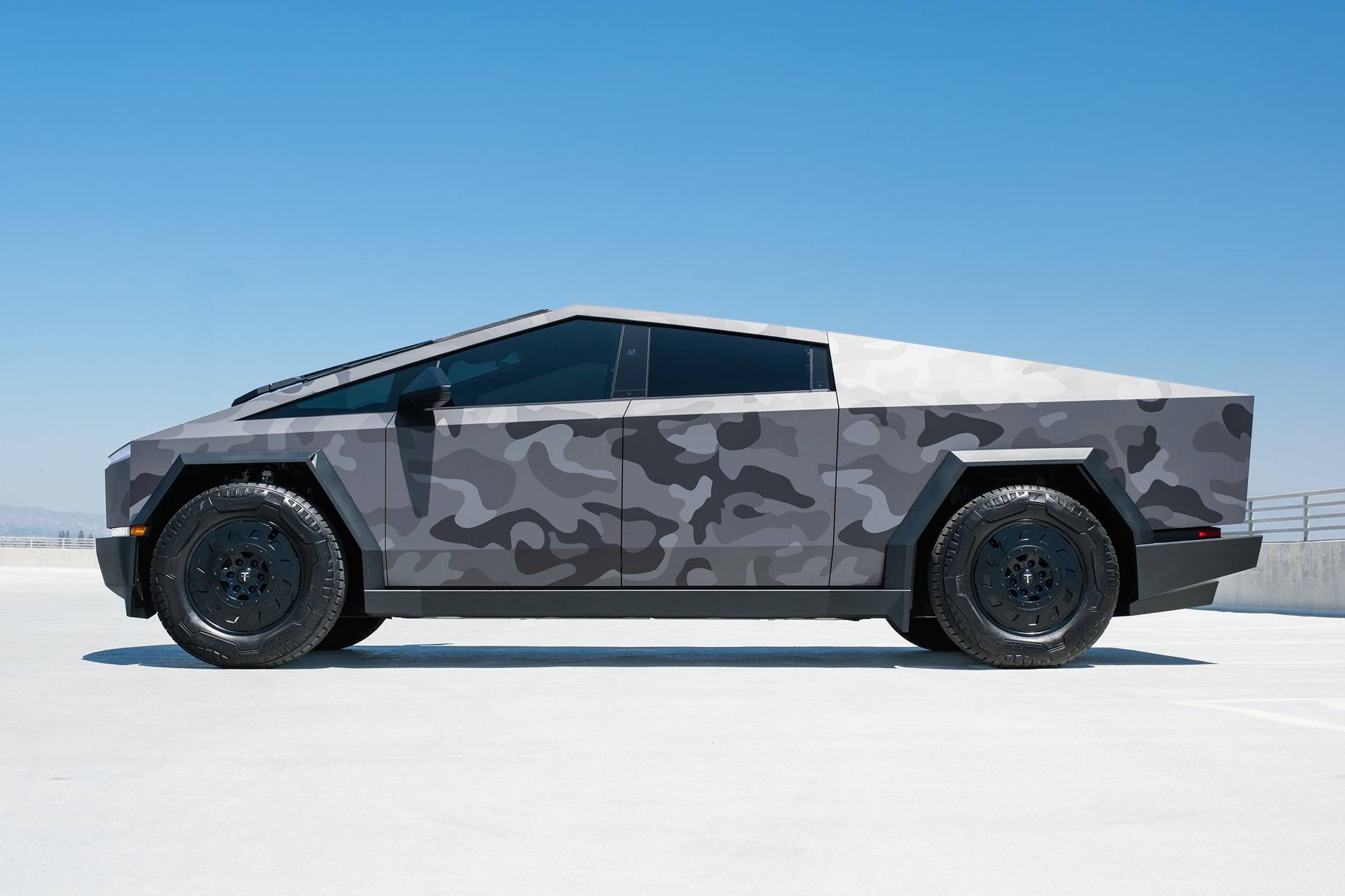 Black Multi-Tone Camo Cybertruck Wrap! - T Sportline's latest print ...