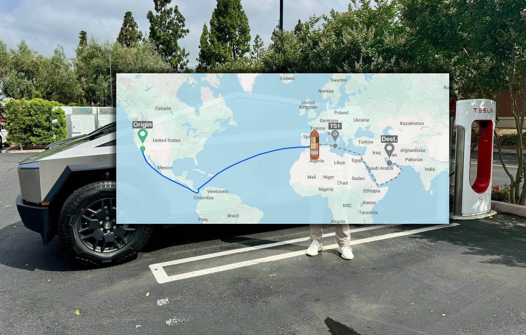 My Cybertruck’s Journey Across the Ocean - to Qatar | Tesla Cybertruck ...