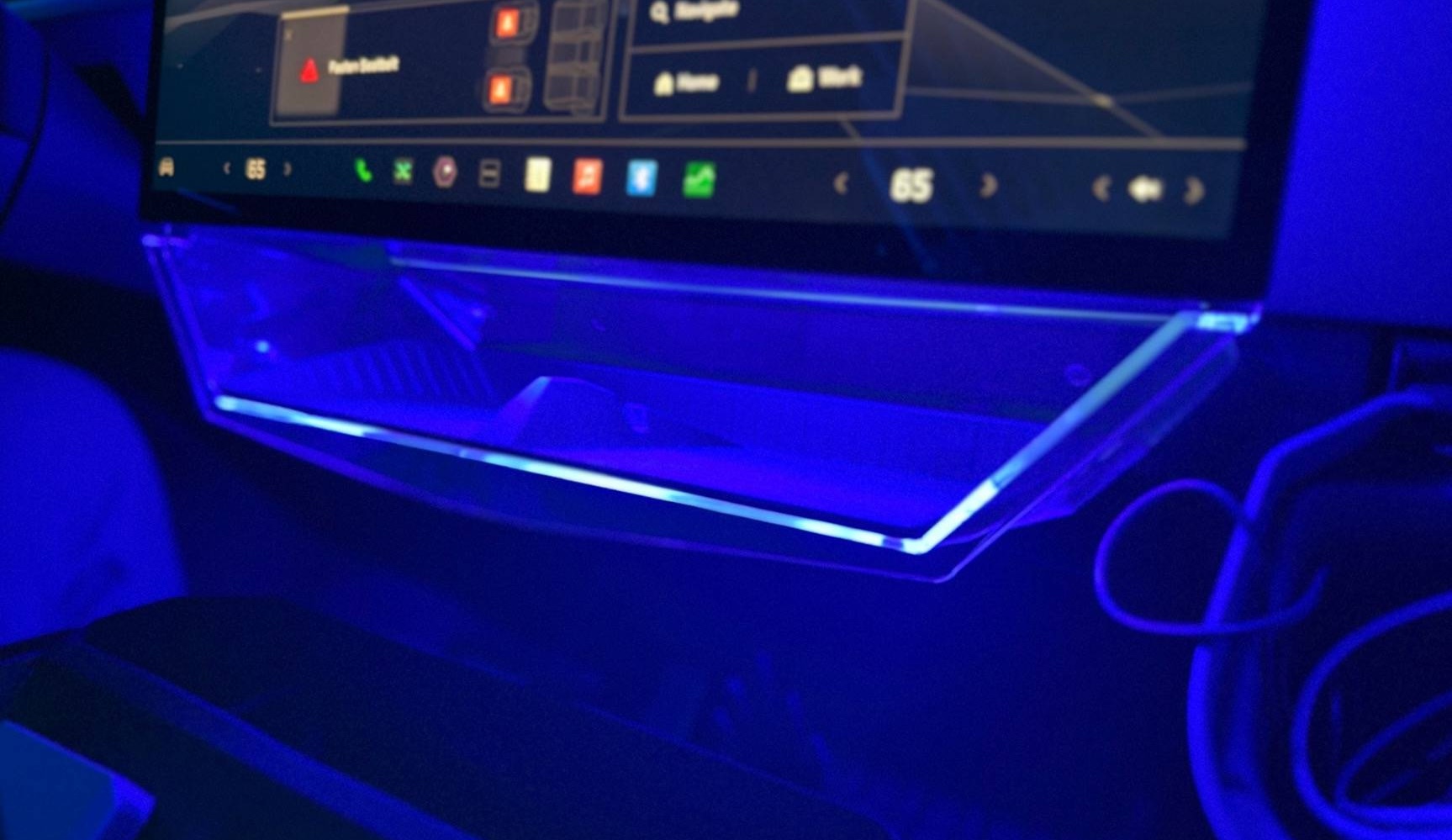 Clear storage tray lighting mod (under screen). Cheap, easy and fun ...