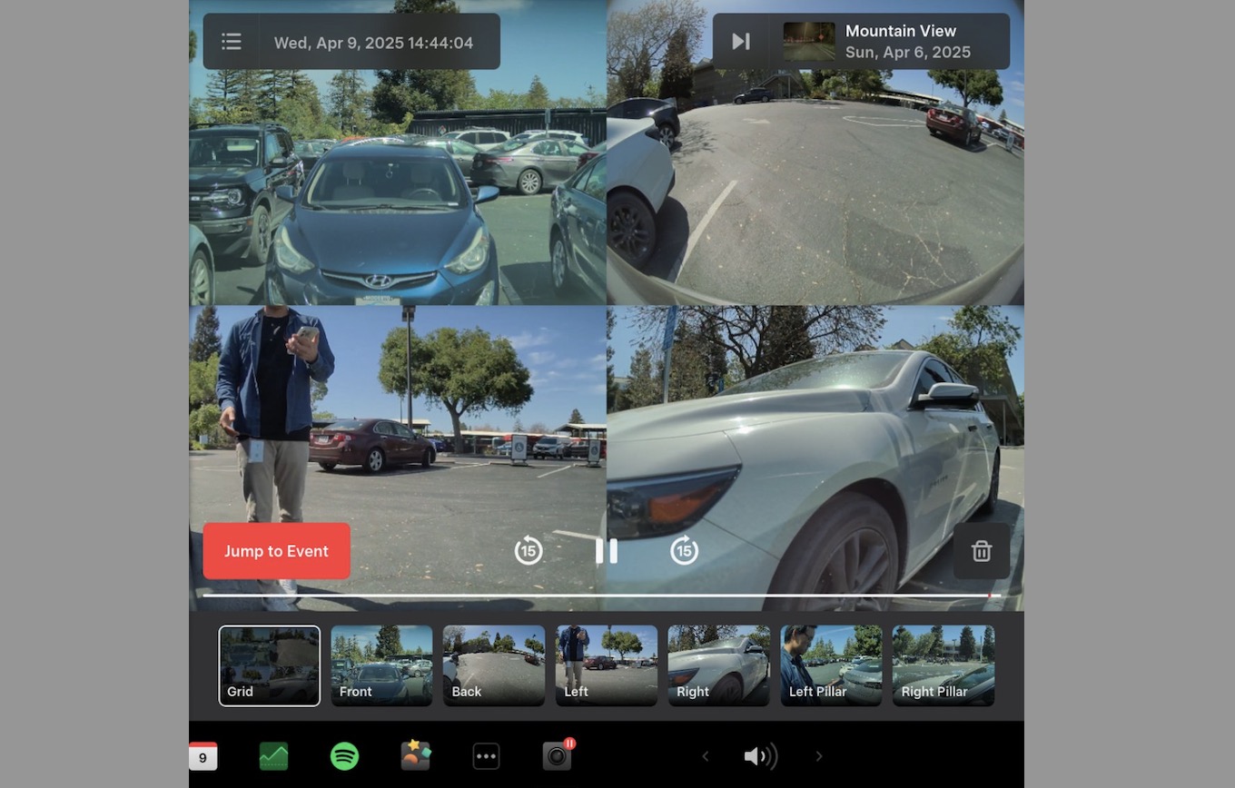 B-Pillar sentry mode / side camera view now active. Update your Tesla ...