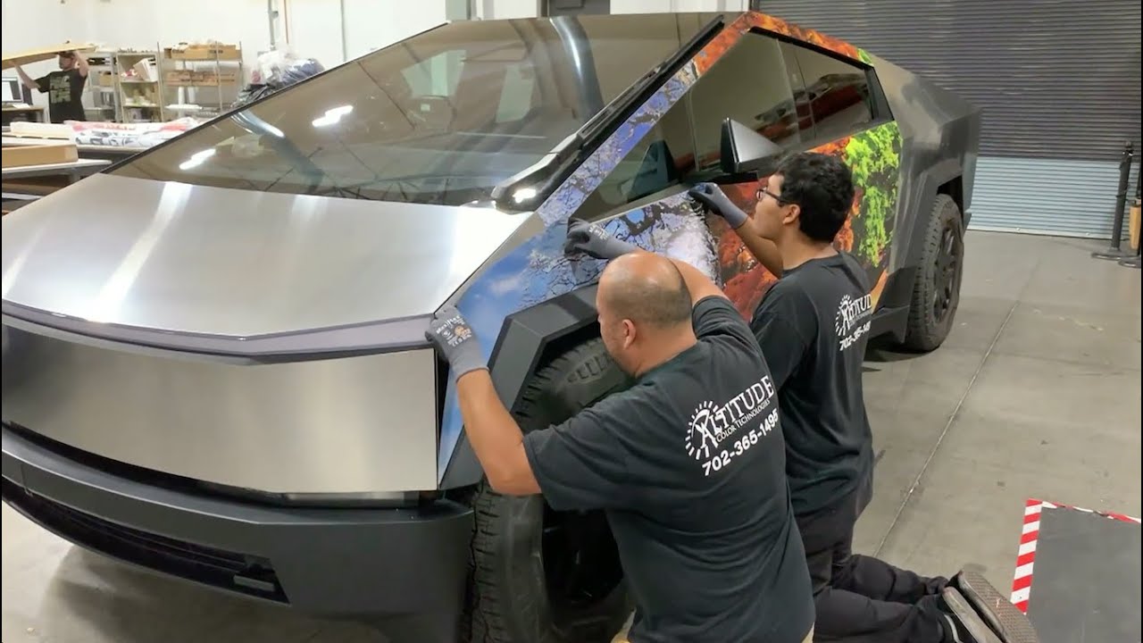 Install Video of 4 Seasons Graphics Magnetic Wrap [CybertruckCovers ...