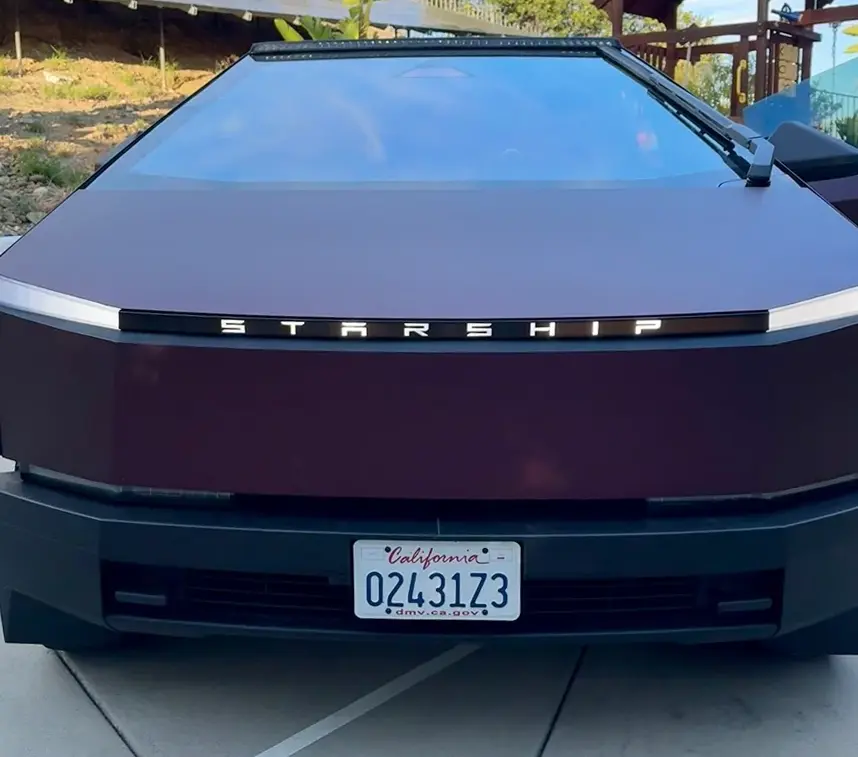 My DRL light bar wrap by Cyberswag (letters cutouts) | Tesla Cybertruck ...