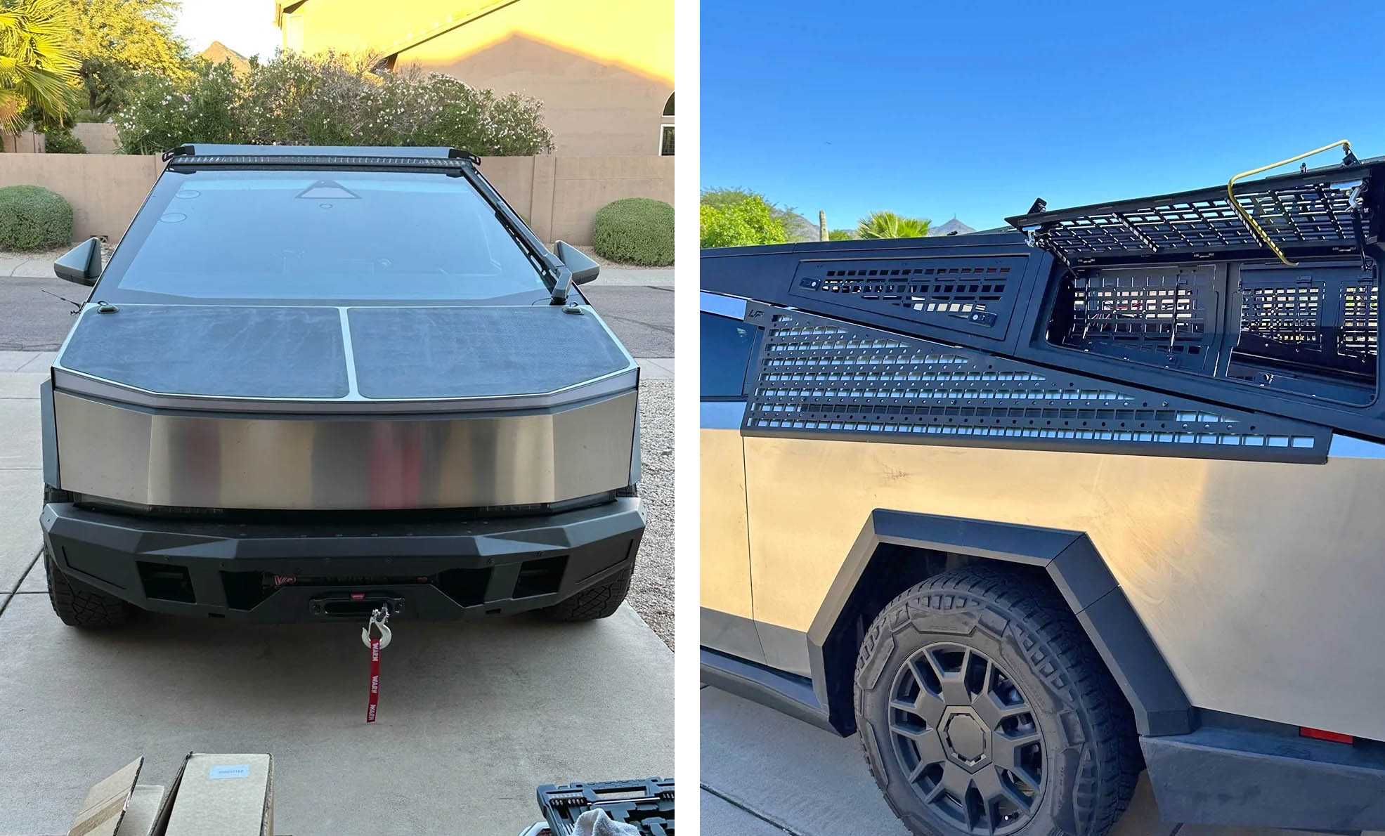 CybertruckCo Solar Frunk, Urander Rack 2.0, Unplugged Performanece Side ...