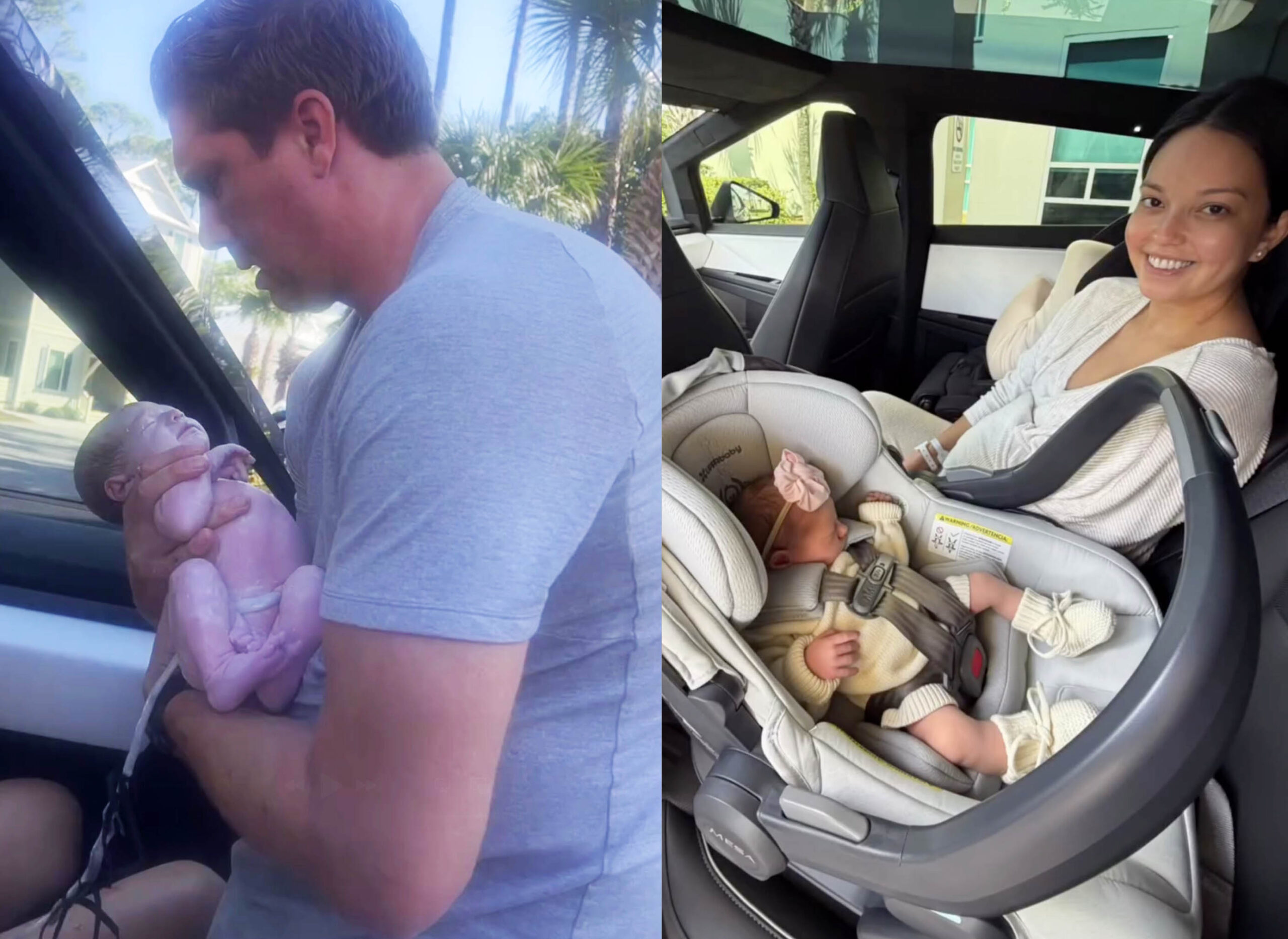 Baby delivered in Cybertruck, the ultimate family vehicle 👼🏻 | Tesla ...