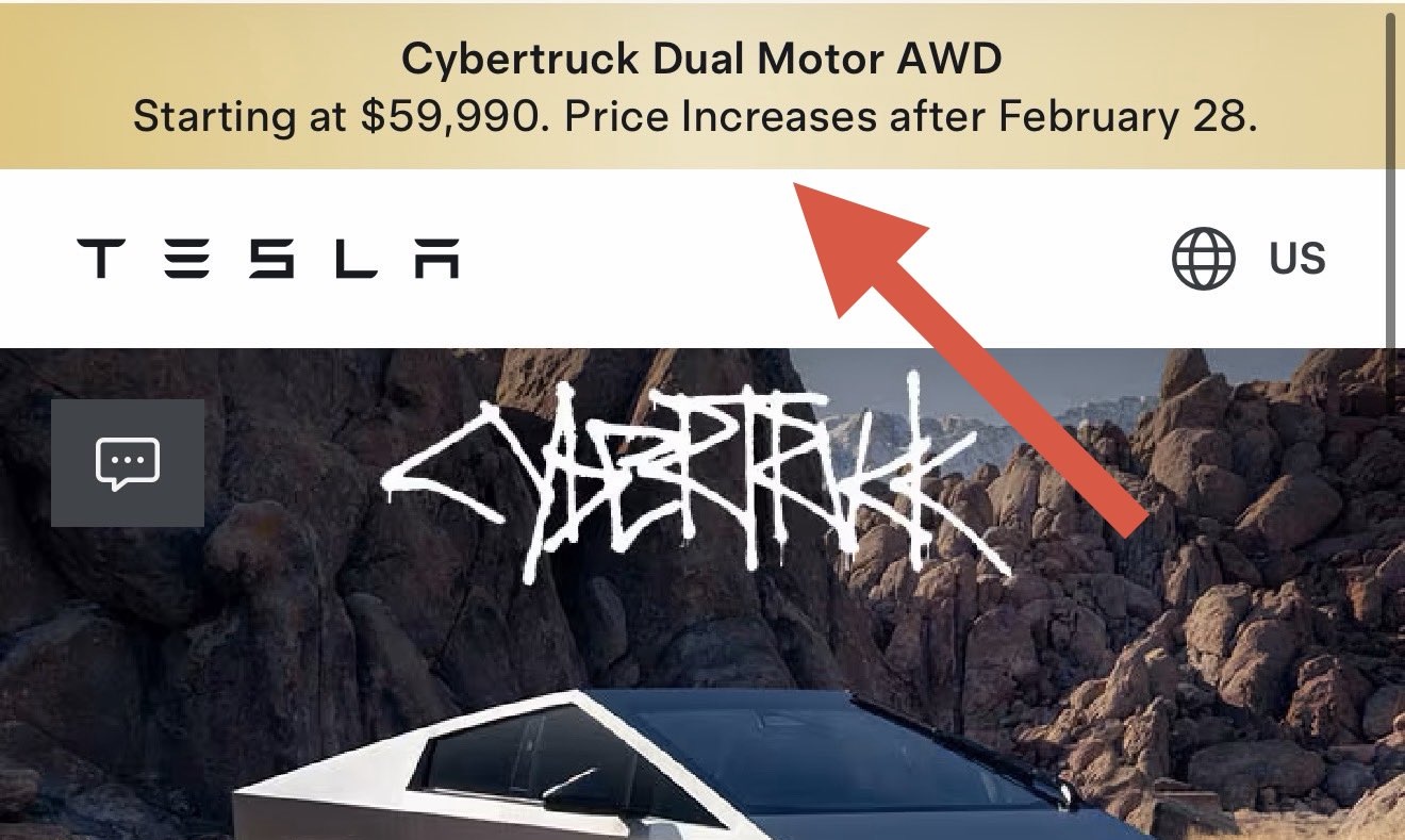 Confirmed: $59K Cybertruck Price Will Increases After February 28 ...